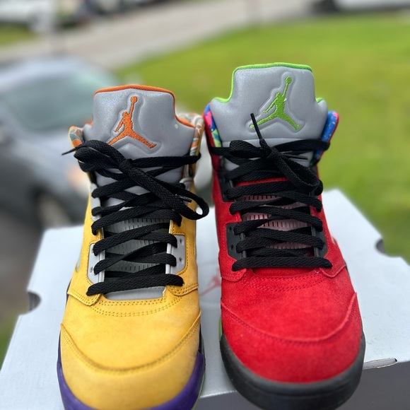 Jordan | Shoes | Jordan Multicolor Athletic Shoes Red Yellow Green ...